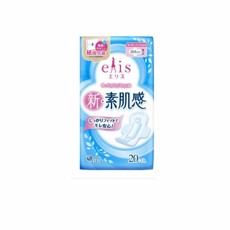 Daio Seishi Прокладки гигиенические Elis New skin Feeling, классические, с крылышками, 20,5 см, 20 шт.