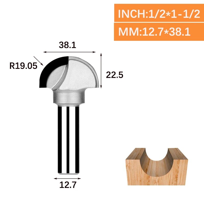 Vsharp Алмазная круглая фреза для МДФ 12.7x38.1