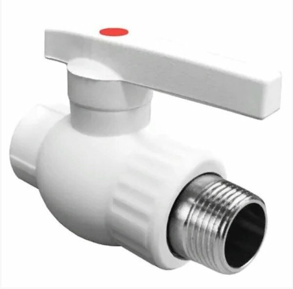 Кран шаровой НР 32x1" (Valfex) белый