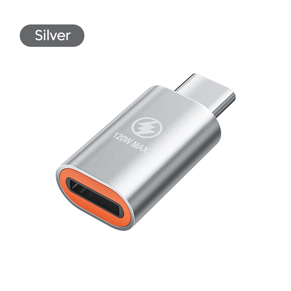 Адаптер USB Type-C - Lightning, 120W, Silver