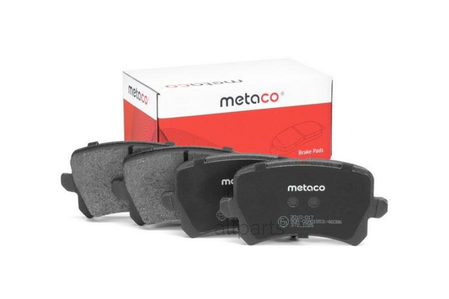 METACO 3010-017 Колодки тормозные задние дисковые к-кт VW PASSAT [B6] / TIGUAN (2007-2011) Metaco 3010-017