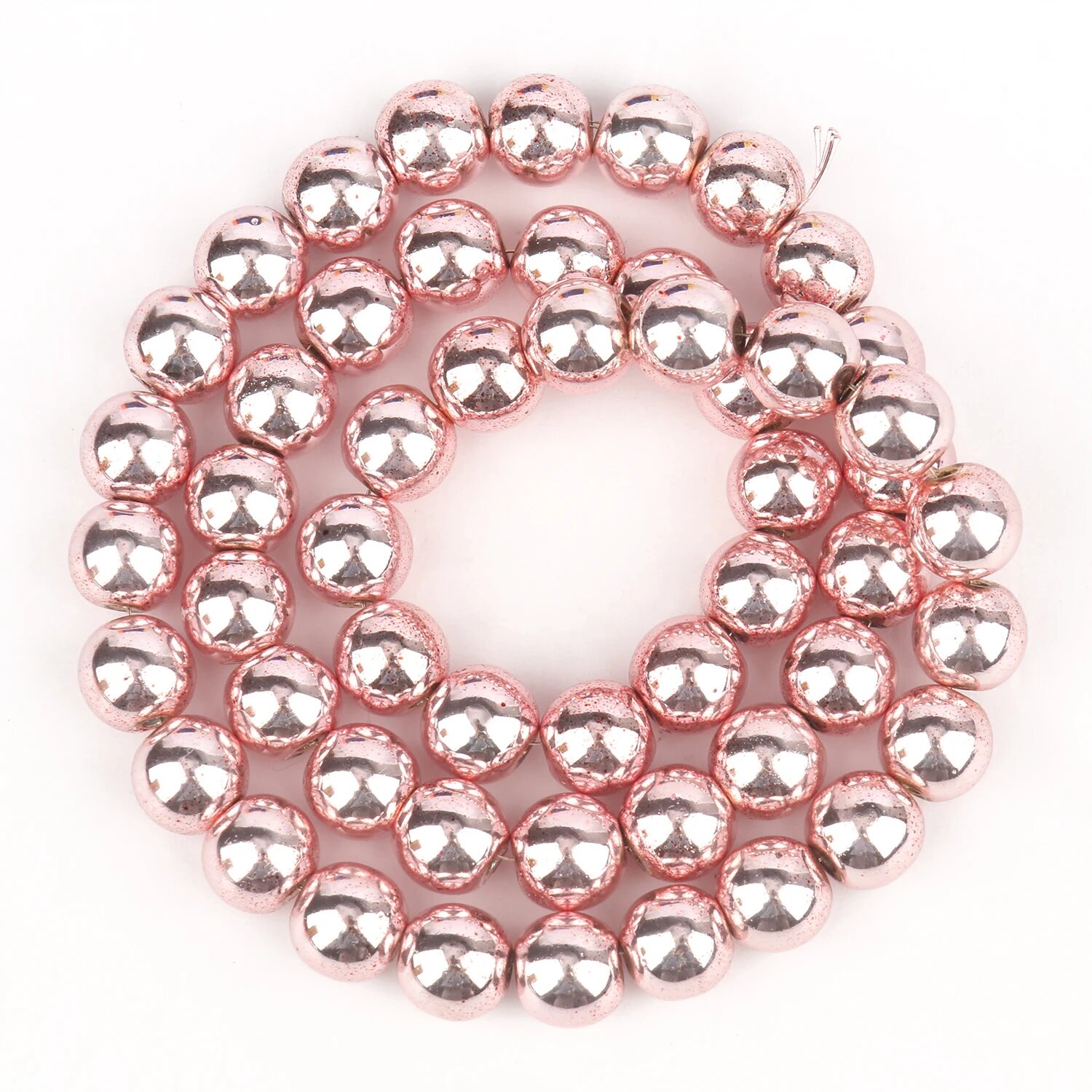 LNMBII 14К позолоченные гематитовые бусины для украшений Розовый, 8mm Pink