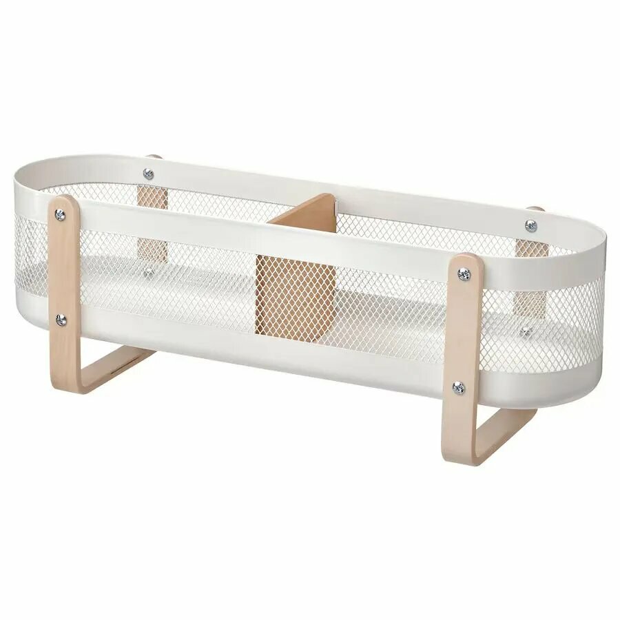 IKEA Кофр для хранения вещей, 50 см х 17 см х 16 см , 1 шт, Белый,50,17,16, Сталь, Белый, SF1500467401