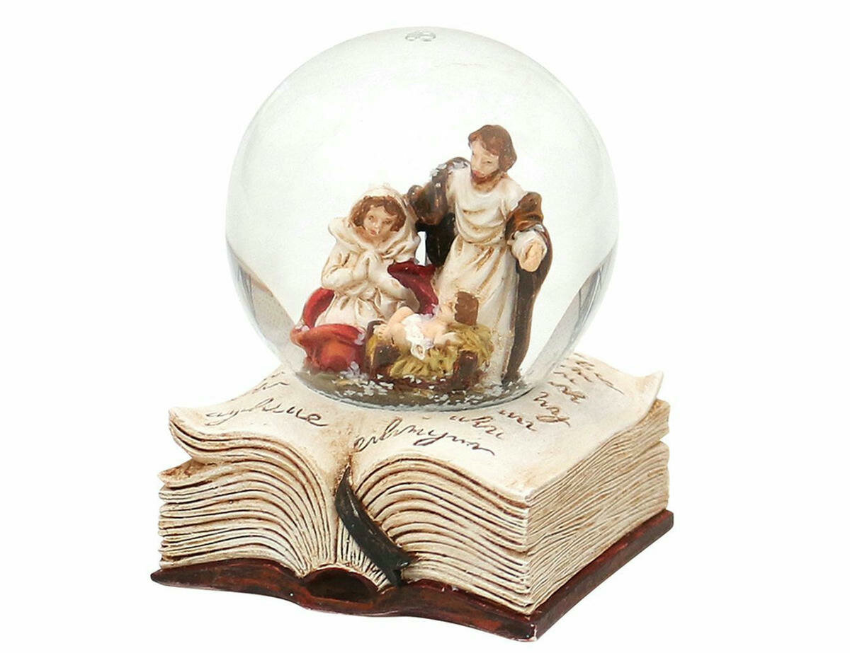 Снежный шар малый, полистоун, стекло, 7 см, Sigro