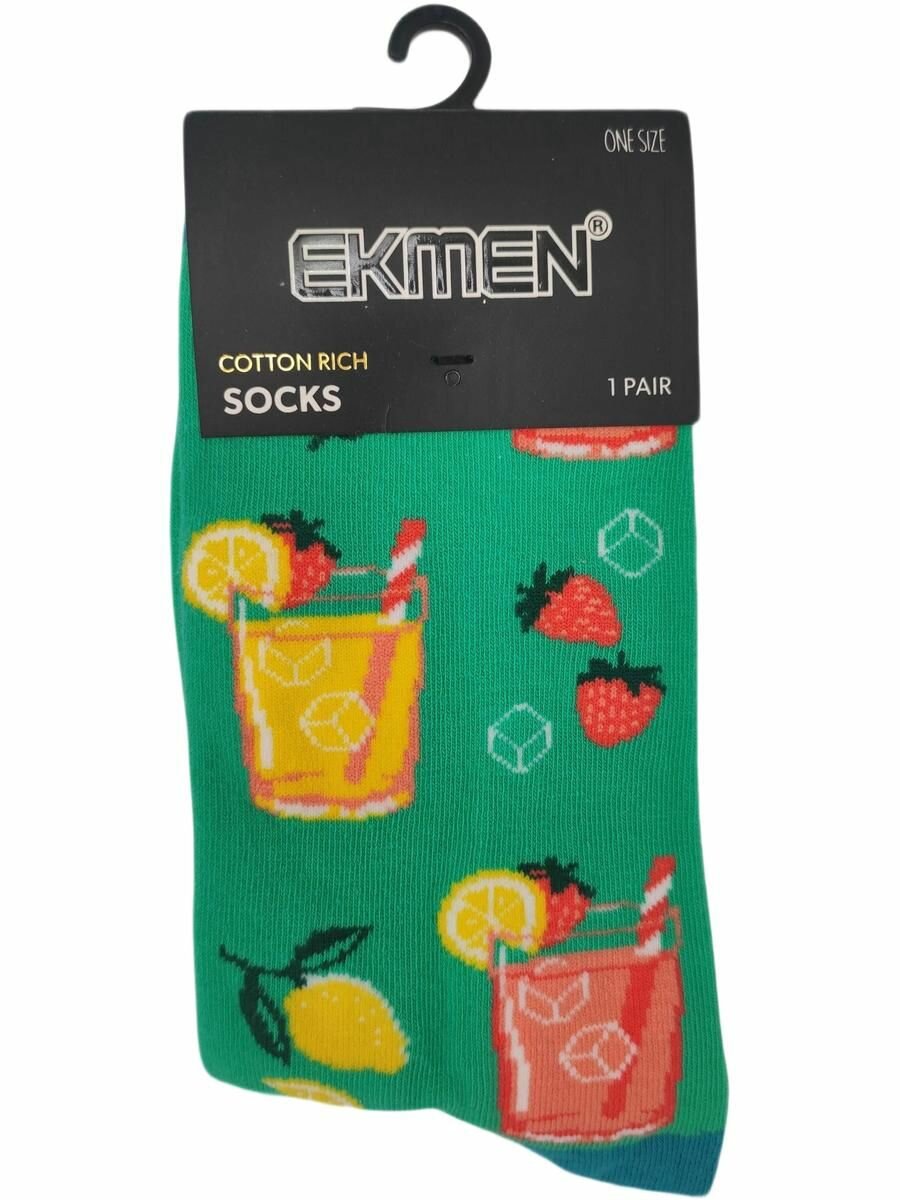 Носки EKMEN Носки с принтом, EKMEN, Коктейль, 1 пара, размер 36-41 — фото 1