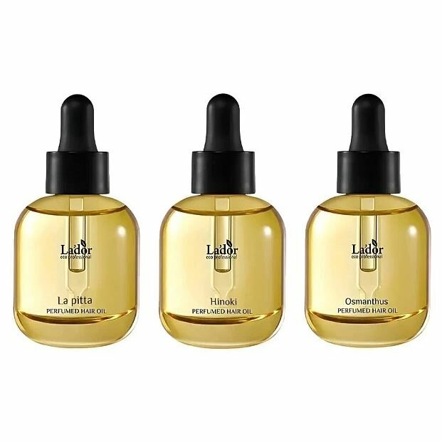 Масло Lador Perfumed Hair Oil TRIO SET, Набор: Парфюмированное масло для волос, 3*30мл
