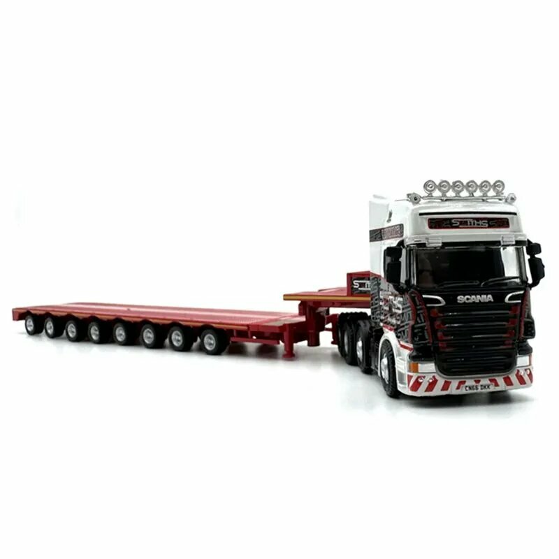 Многоосный прицеп OXFORD Scania 1/76, металл, пластик, белый