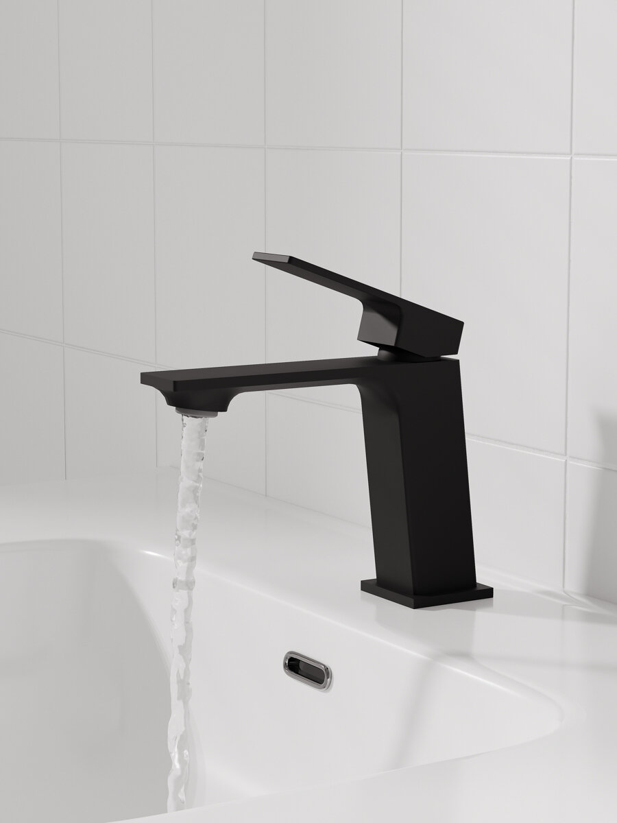Смеситель для раковины IDDIS Рамп (Ramp) RAMBL00i01 латунь матовый черный