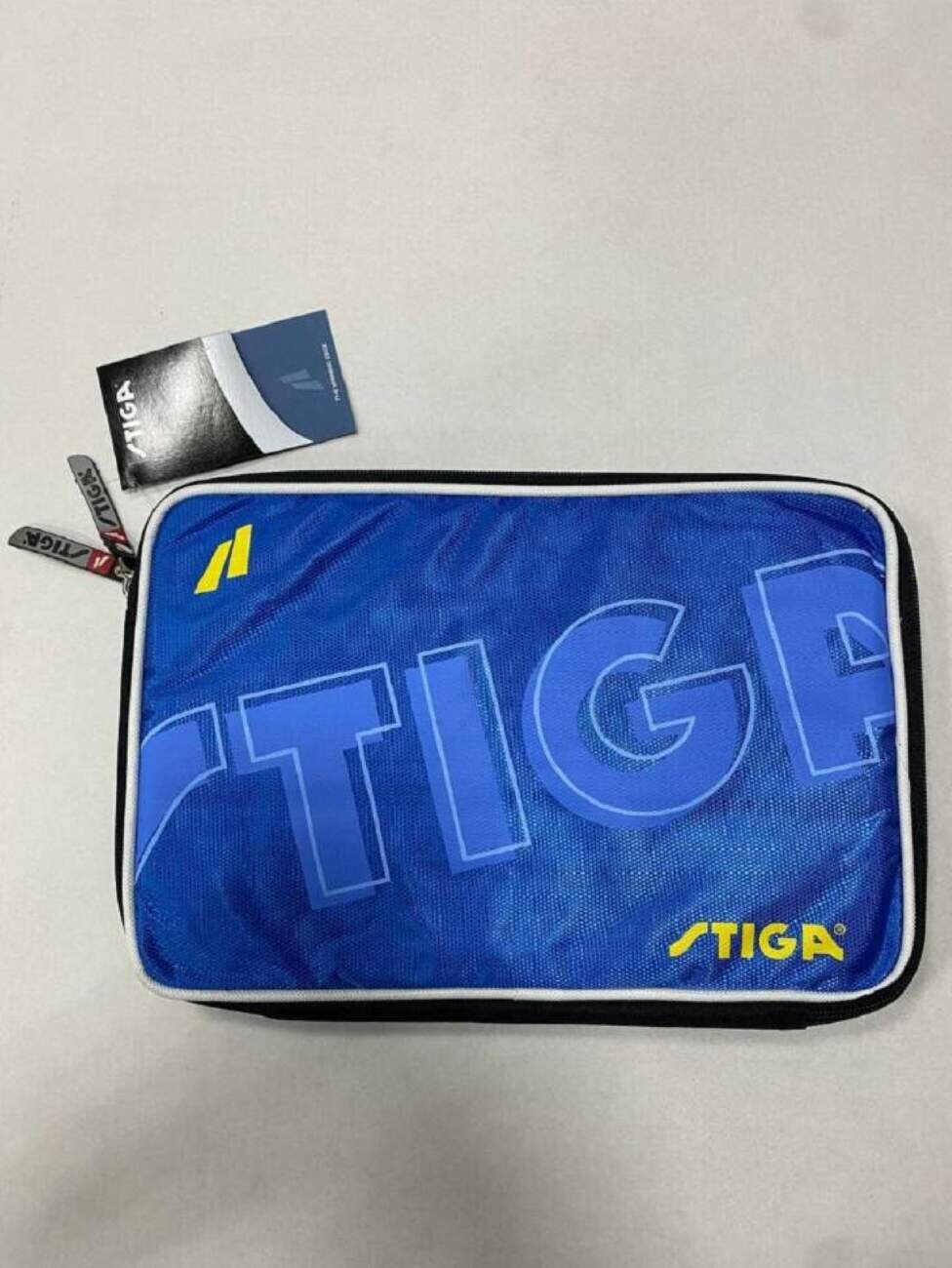 Чехол прямоугольный на 2 ракетки STIGA TEAM DOUBLE мягкий, синий