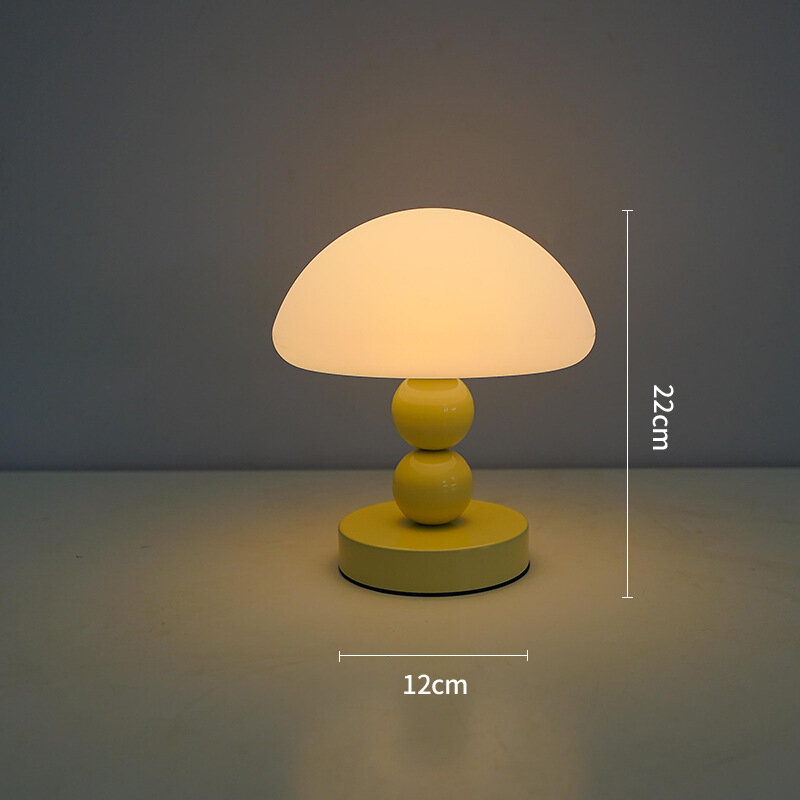 Французская кремовая настольная лампа в стиле Мурано, винтажная лампа для спальни, прикроватная лампа, скандинавская теплая лампа с защитой для глаз, грибовидная лампа, высококачественный стиль