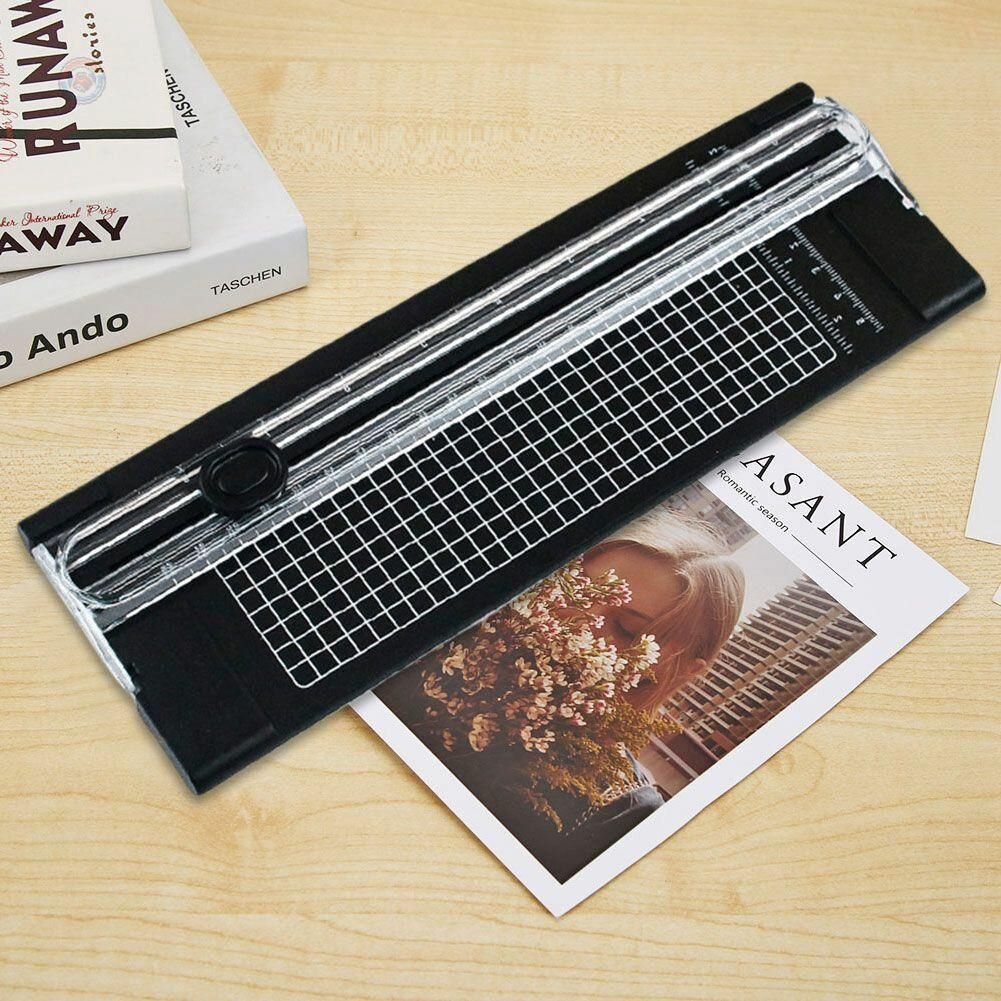 Двунаправленный резак для бумаги формата А4 с выдвижной линейкой и острым ножом для точной обрезки фотографий и документов