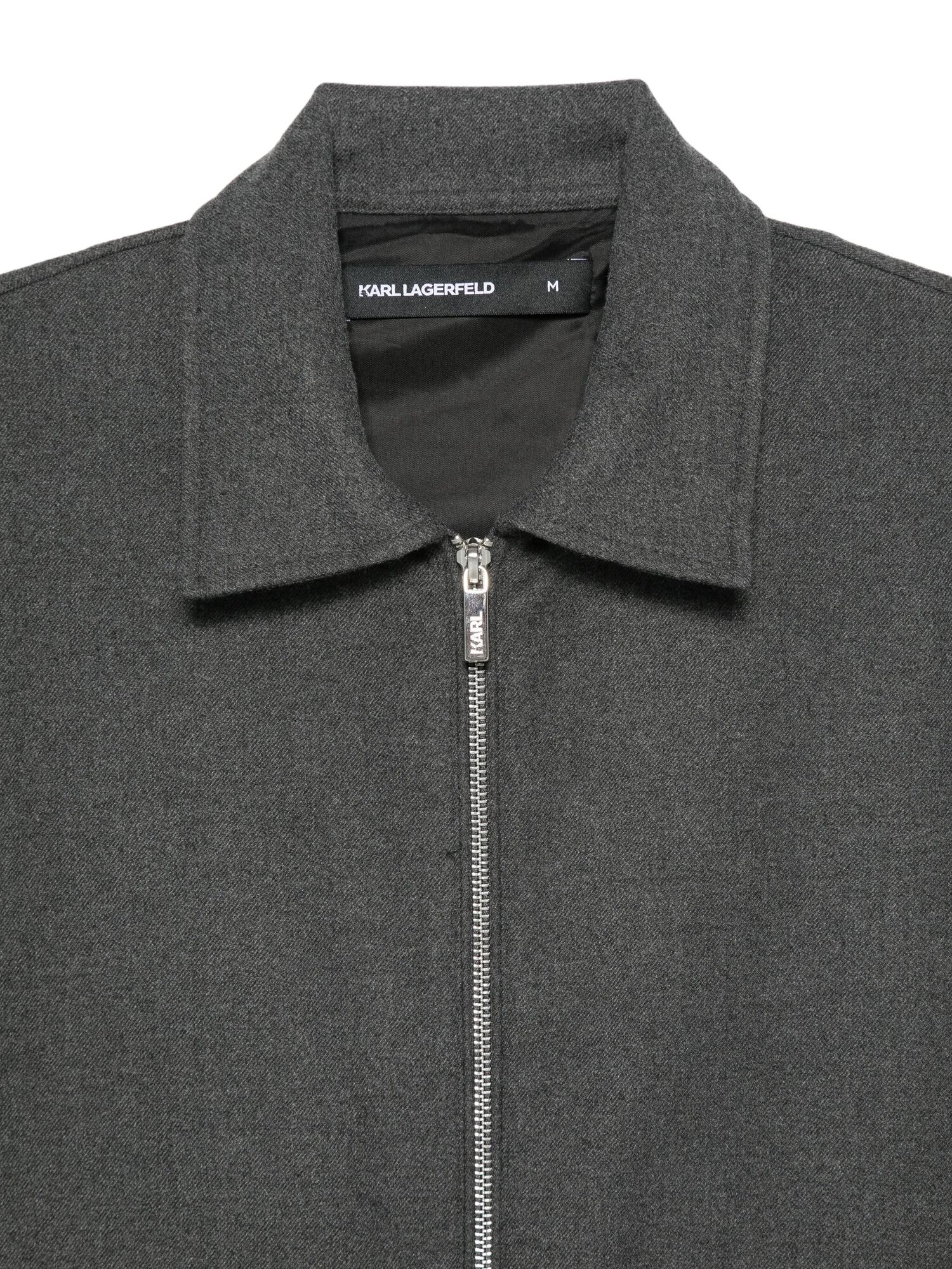 Куртка Karl Lagerfeld Zip-up shirt jacket, размер 2XL, grey — фото 1