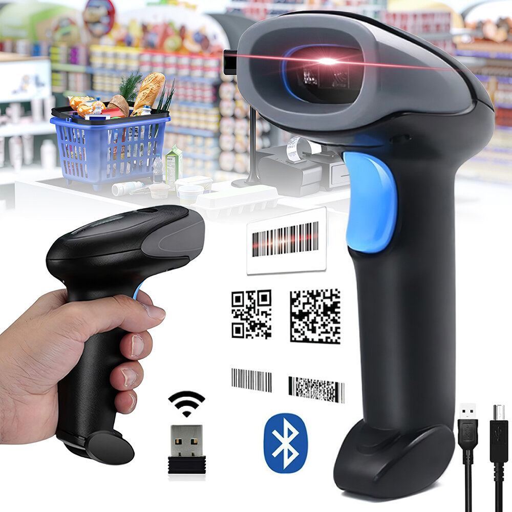 Автоматическое сканирование и ручной запуск сканера штрих-кодов Handfrees, сканер штрих-кодов 1D, 2D QR-кодов DM, работающий со смартфоном, планшетом, ПК