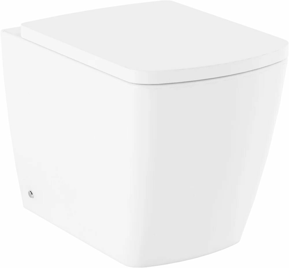 Унитаз приставной напольный Lavinia Boho Aveo Rimless 3306003R с микролифтом, безободковый, без бачка, антивсплеск, фарфоровый, белый, глянцевый, прямоугольный, сиденье для унитаза в комплекте