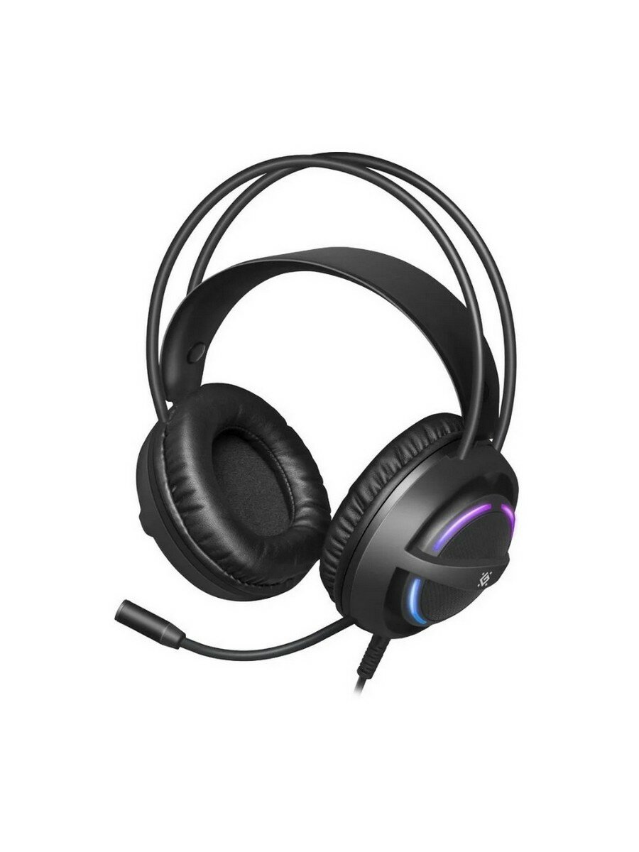 Гарнитура игровая проводная DEFENDER Dexter RGB black (2xJack 3.5mm, USB, кабель 2м) (64595)