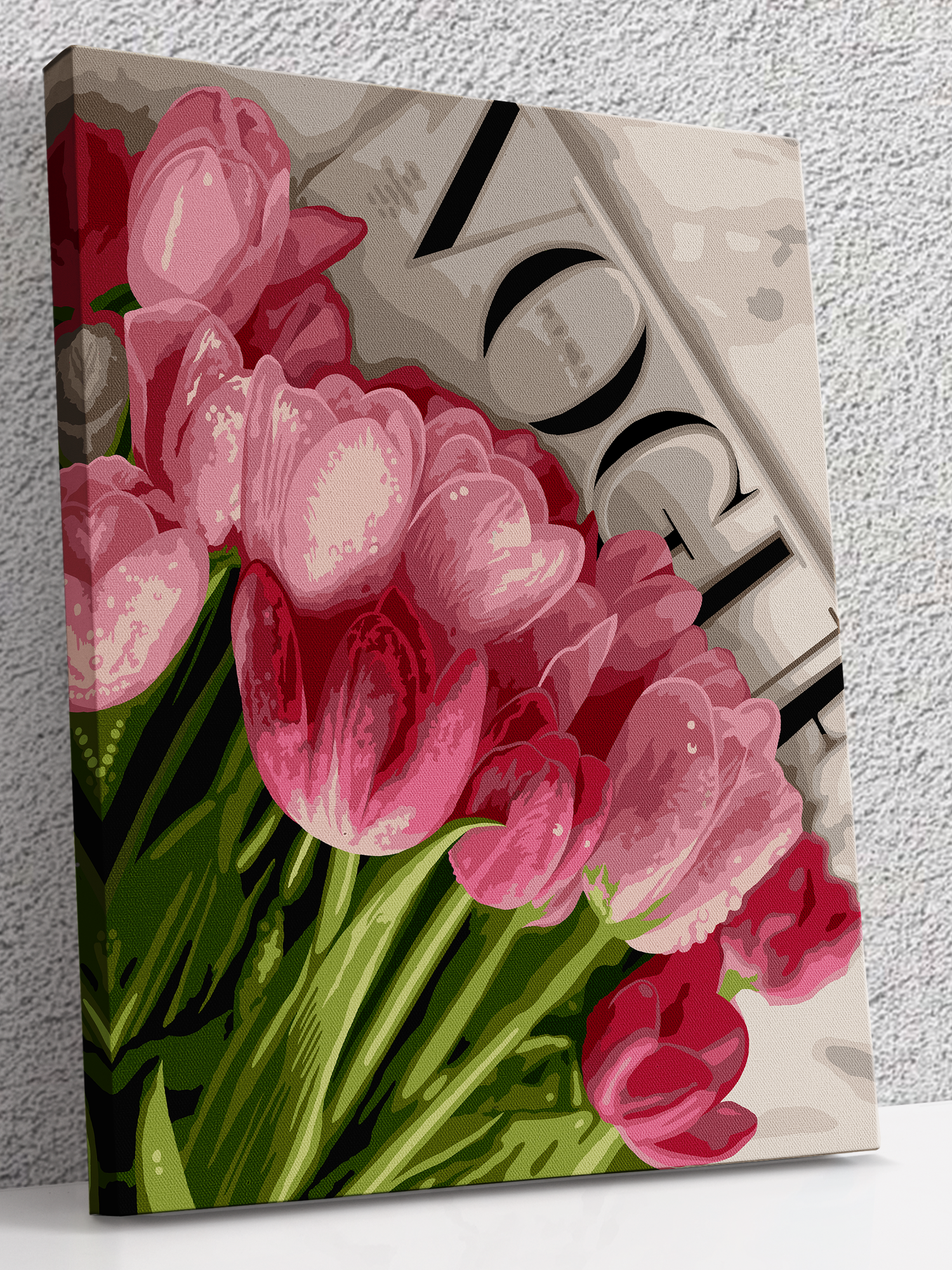 Картина по номерам на холсте с подрамником «Вог» 40х50, цветы, тюльпаны