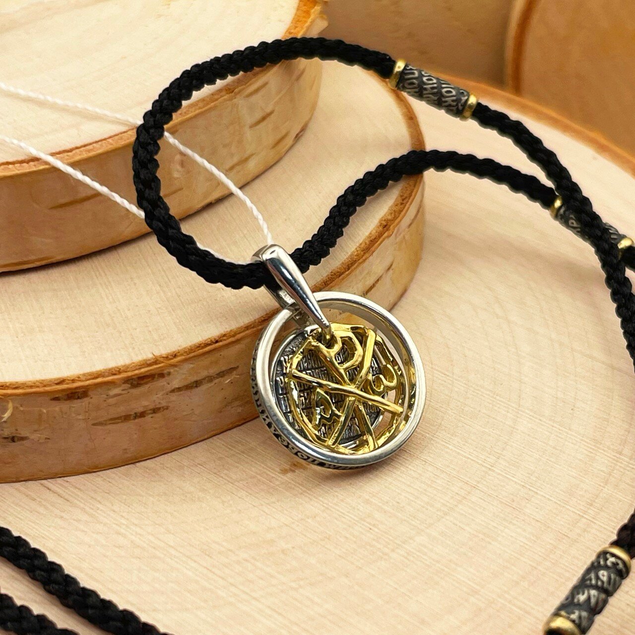 Комплект украшений, серебро, 925 проба, чернение, оксидирование, золочение