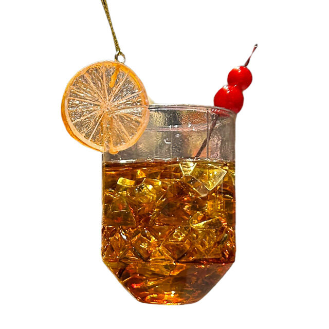 Стеклянная елочная игрушка Бокал с Коктейлем - Long Island Ice Tea, Kurts Adler, ZCI25256