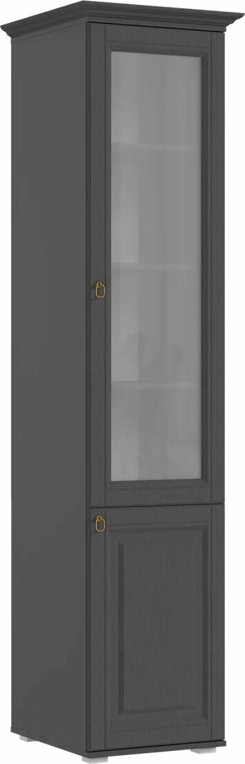 Пенал Престиж-1 со стеклом 45 см. Графит структурный, Графит