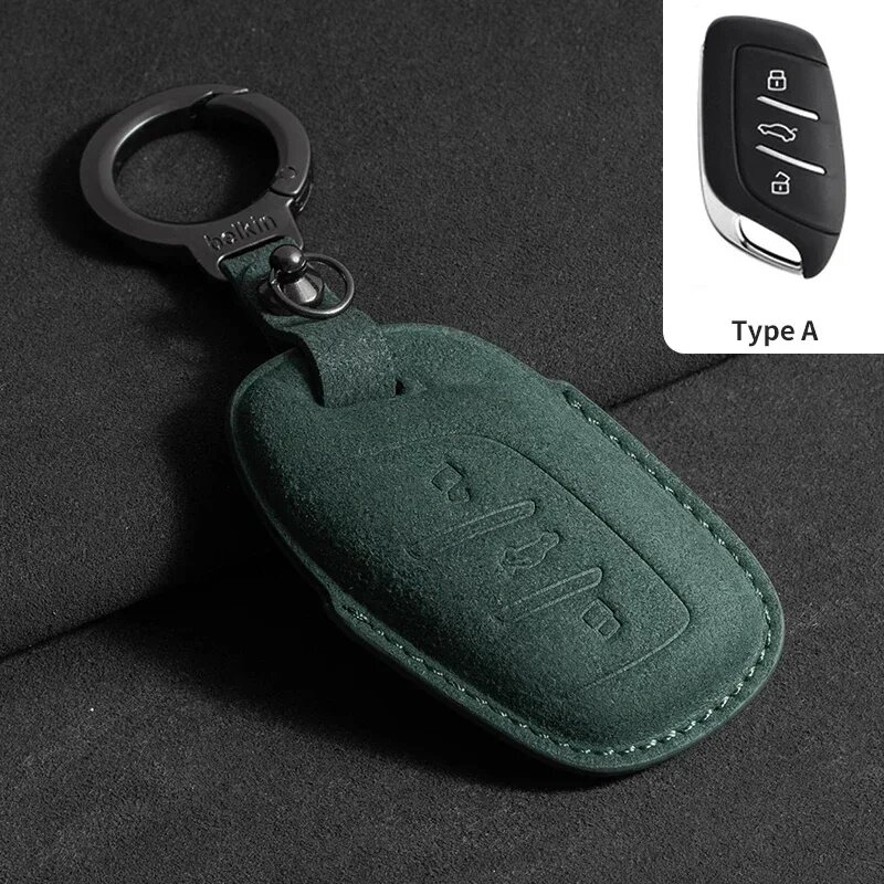 Замшевый чехол для автомобильного дистанционного ключа для MG 4 2023 mg4 ev MG HS GT ZS EV ZX MG5 MG6, держатель для брелка, защитный брелок, аксессуары A2