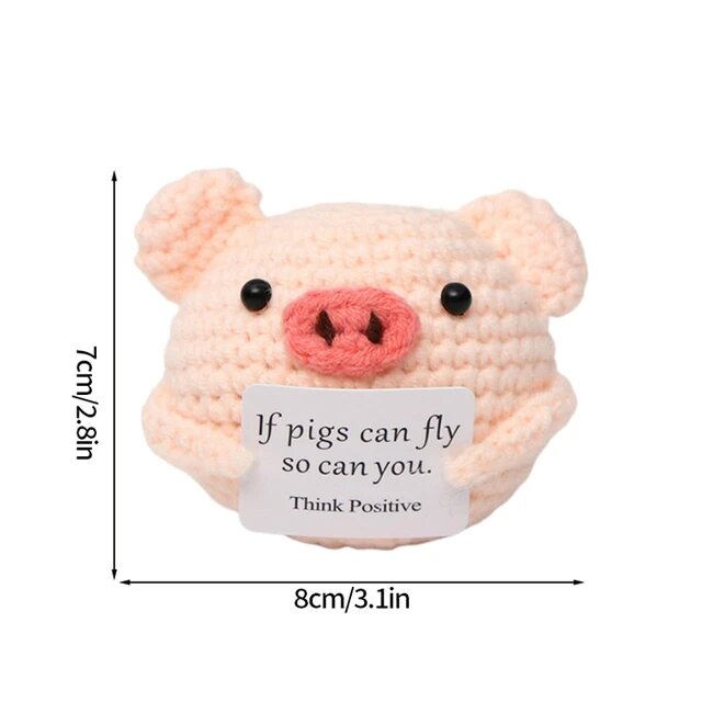 Вязаная крючком кукла, излучающая позитивную энергию, милая миниатюрная вязаная картофелина в кармане, украшение ручной работы, милый вязаный подарок в виде животного на Рождество.