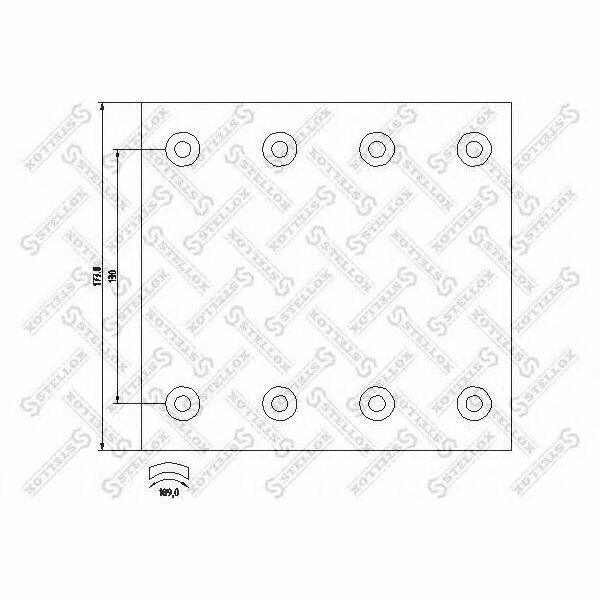 Комплект тормозных башмаков, барабанные тормоза, STELLOX 85-00988-SX (1 шт.)