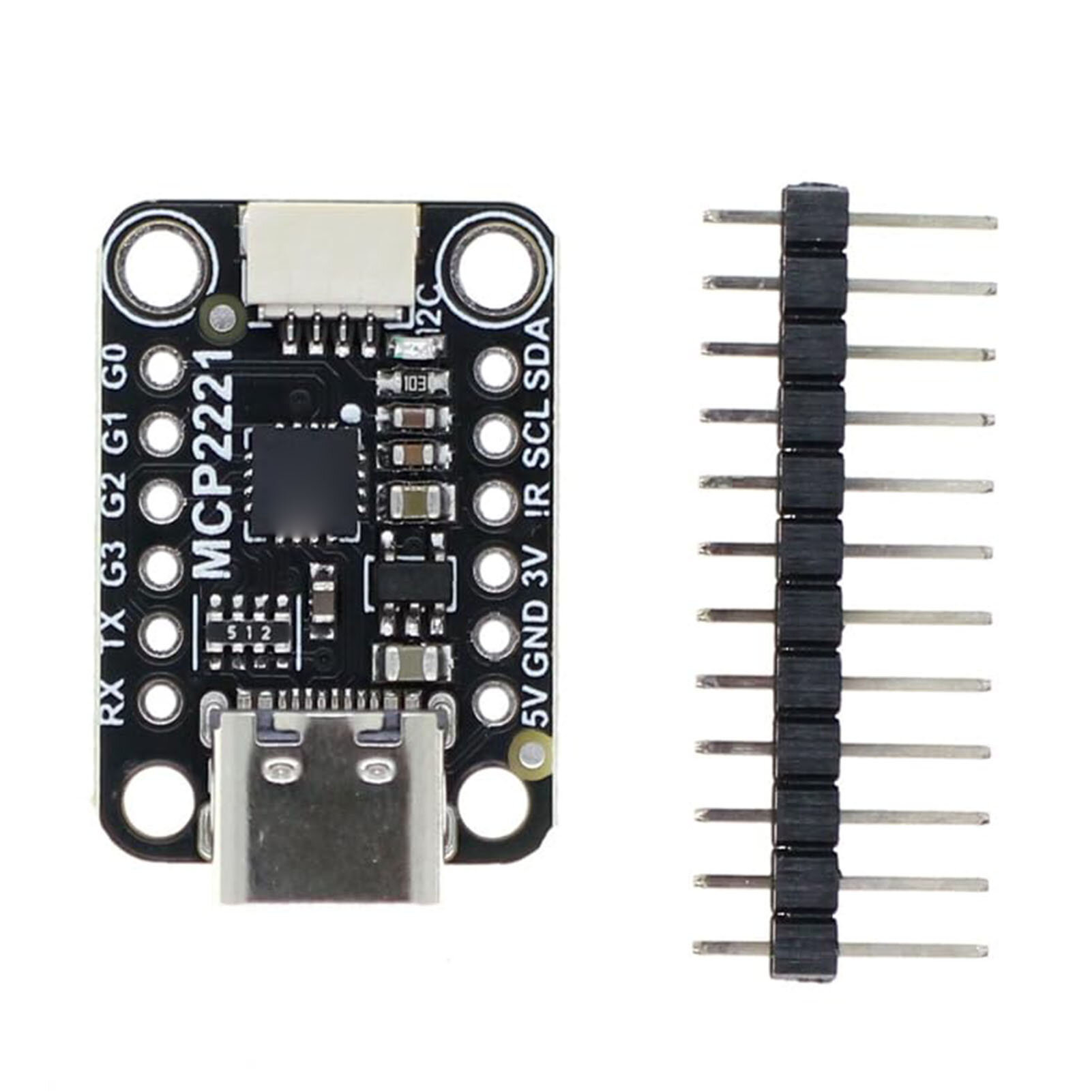 Модуль преобразования USB в GPIO АЦП I2C, подходящий для датчика Stemma QT, плата обработки сигналов с ШИМ-драйвером и интерфейсом Type-C.