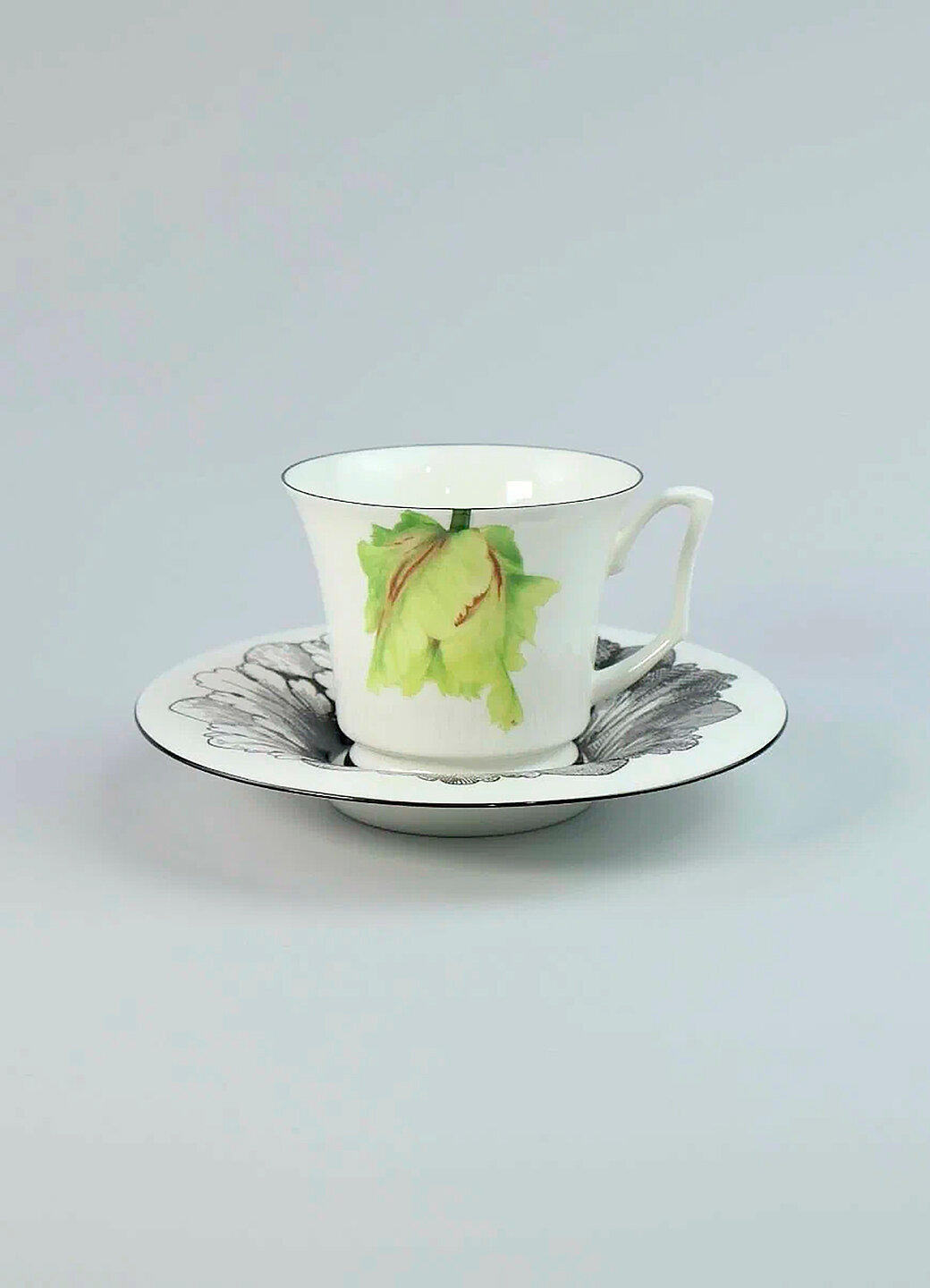 Чайная пара "Волшебный Сад II "форма Юлия, костяной фарфор, Императорский Фарфоровый Завод