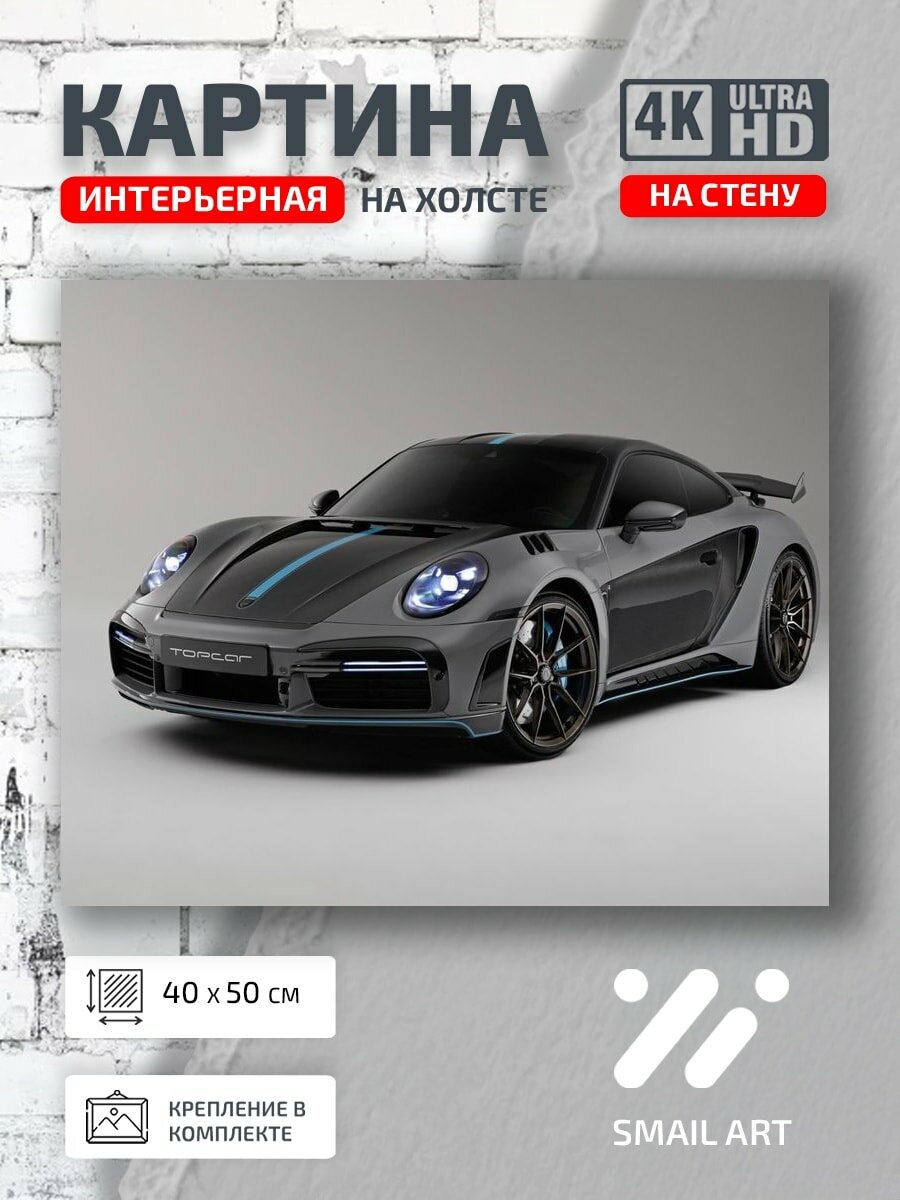 Картина на холсте интерьерная 40 на 50 на стену GTR 3 для кабинета атмосфера