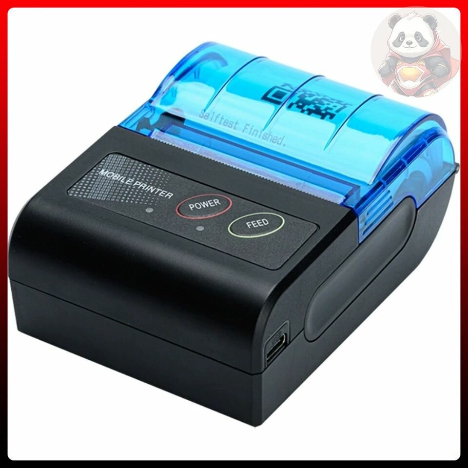 Один мини-портативный принтер USB + Bluetooth, 58-мм портативный беспроводной принтер для печати чеков