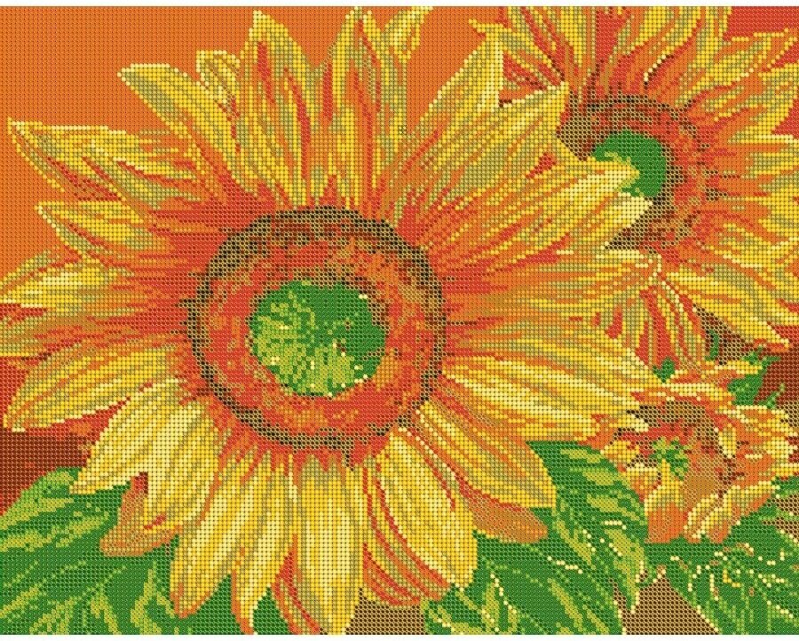 Алмазная мозаика картина полная выкладка Подсолнухи