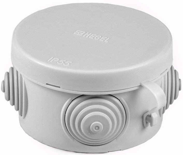Хегель КР-2601-И коробка распаячная d=65мм h=40мм IP55