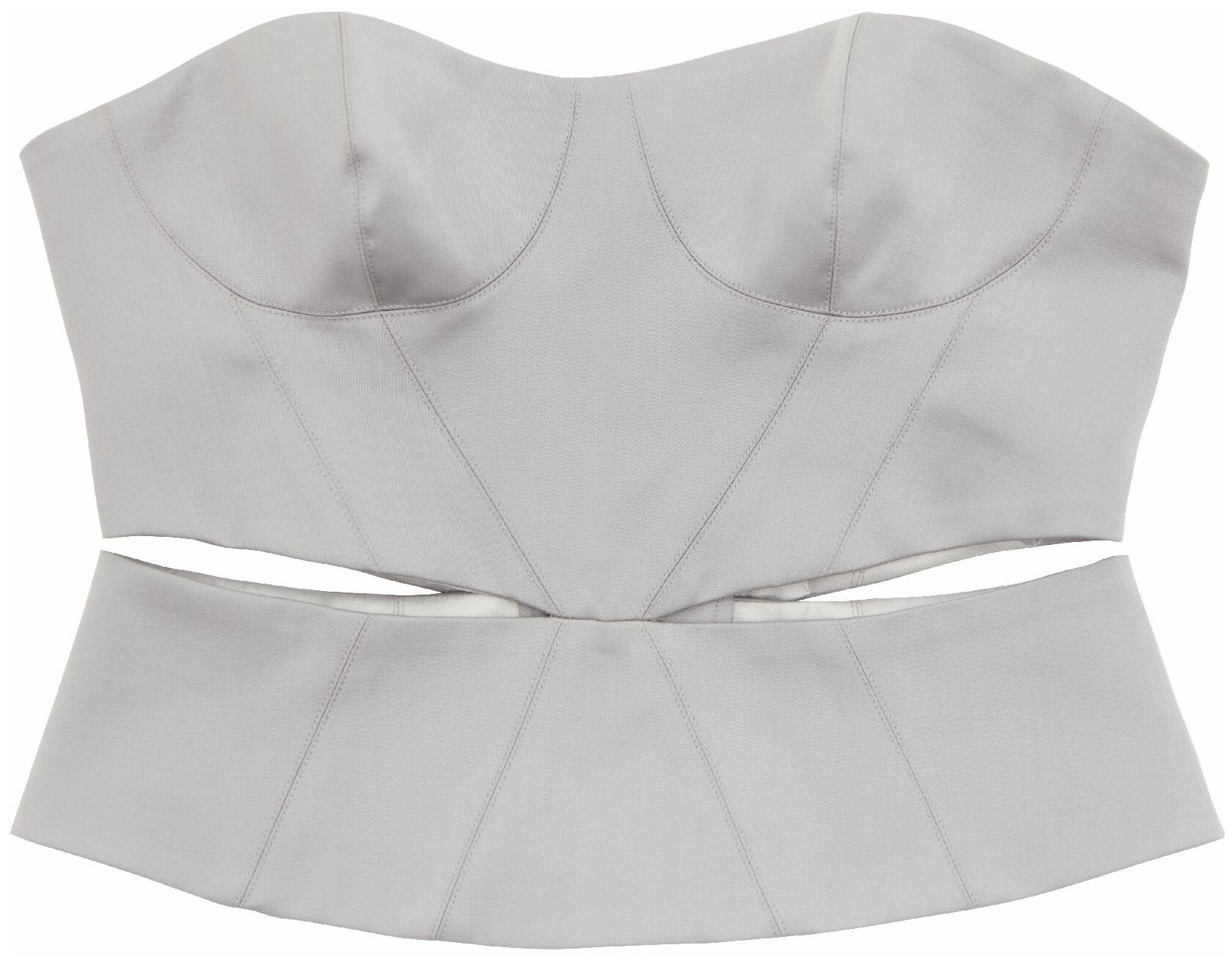 Корсет El Me с чашками и вырезами на талии, размер S, серый