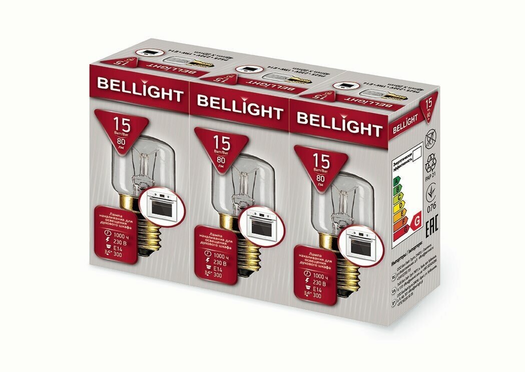 Лампа для духового шкафа РS25-230V-15W-E14 3шт