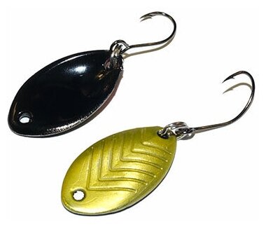 Блесна микроколебалка "Лепесток" 3,3г, L-2,6см (цв.07 зелен.-черный)