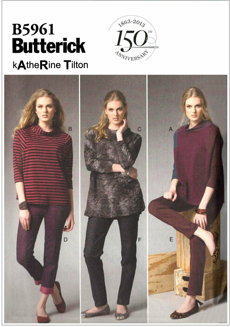 Выкройка Butterick №5961 Пуловер, брюки