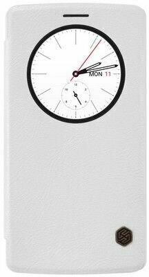 Чехол книжка для смартфона Nillkin QIN Series для LG G4, белый