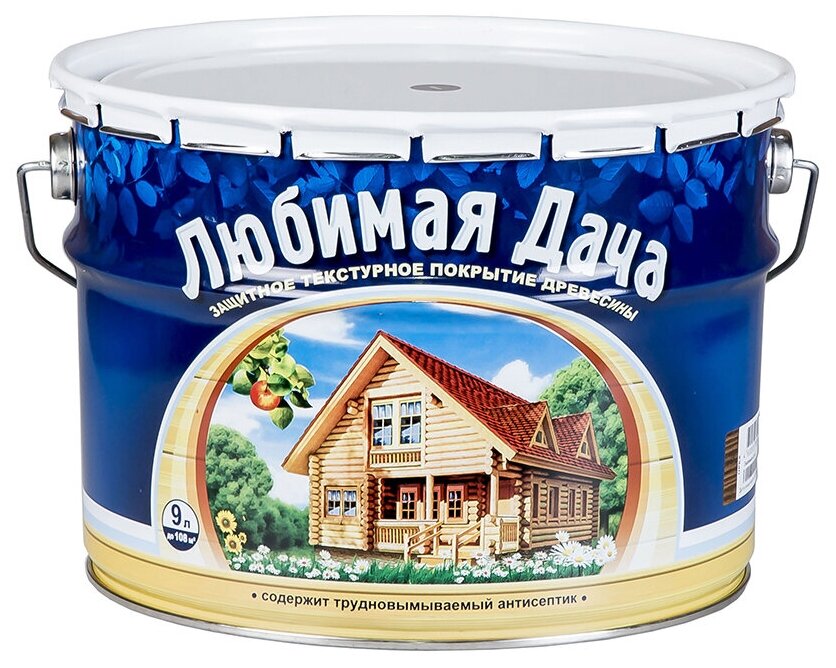 Покрытие защитное Любимая Дача "Любимая дача", белый, 9 л, "Рогнеда"