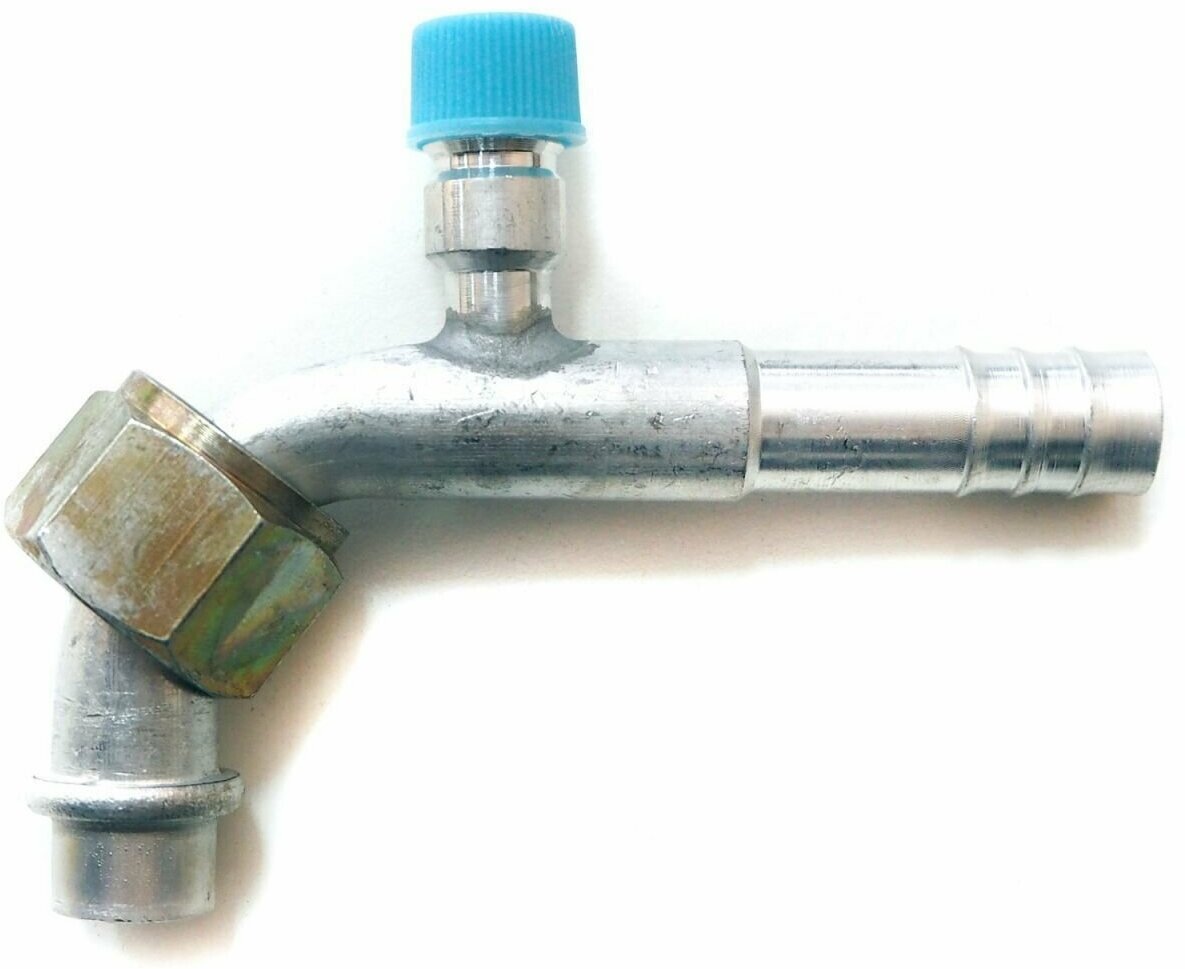 Фитинг O-Ring под шланг 13 мм (№10) 90° с заправочным портом