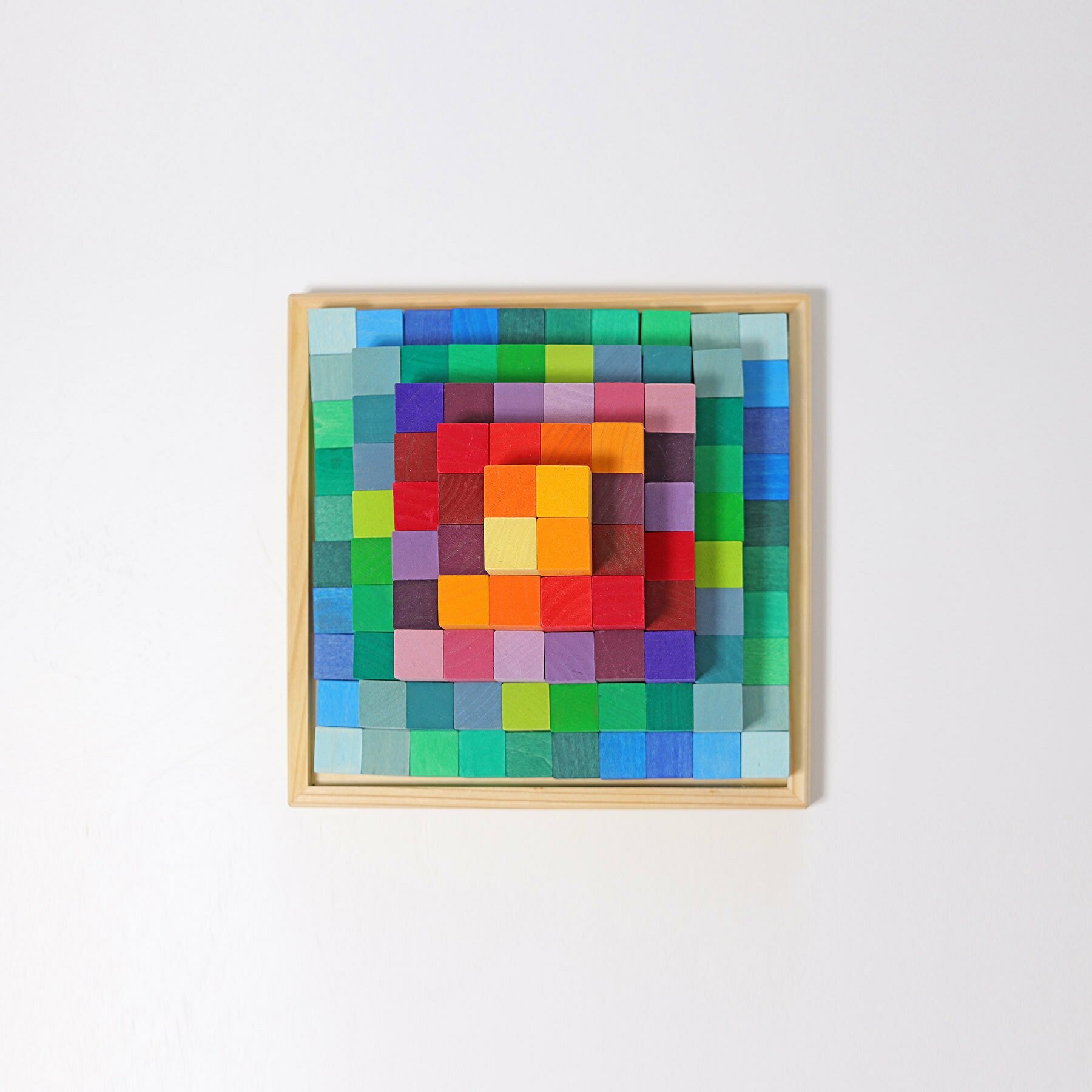 Деревянный конструктор "Ступенчатая пирамида малая", 100 деталей