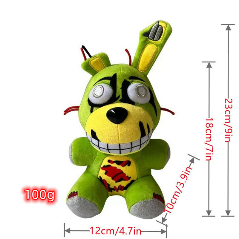 Плюшевые игрушки five nights at freddys fnaf луна и солнце тематические мягкие игрушки для фанатов и детей зеленый