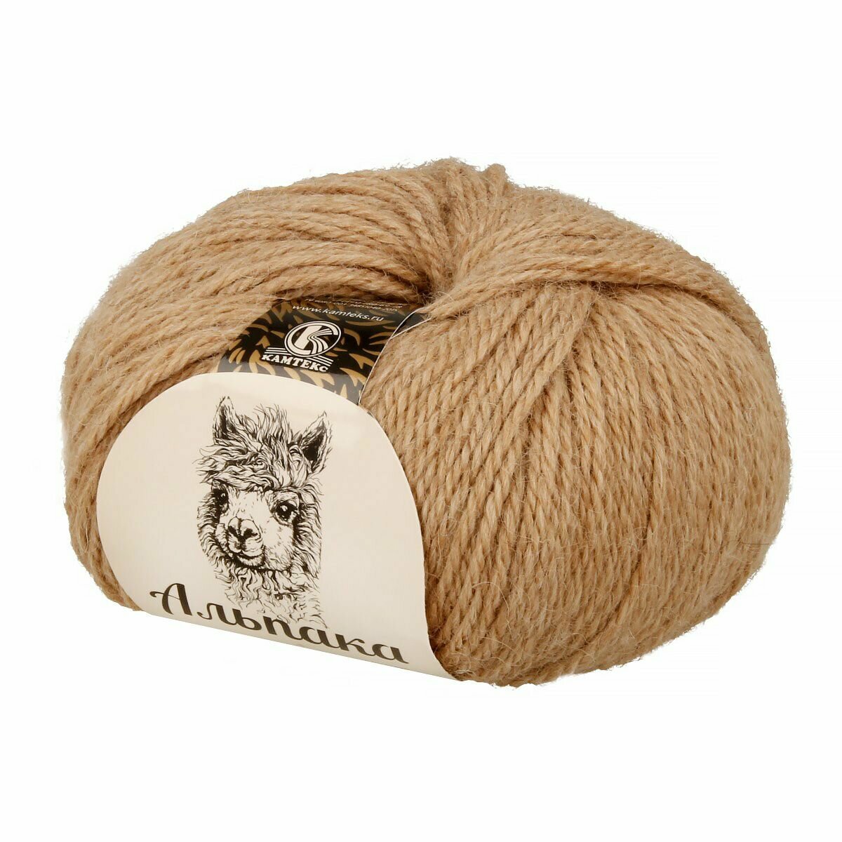 Пряжа Камтекс "Альпака", цвет: 005 - Бежевый, 1 шт, 65% альпака, 20% вискоза, 15% акрил 50 г 150 м