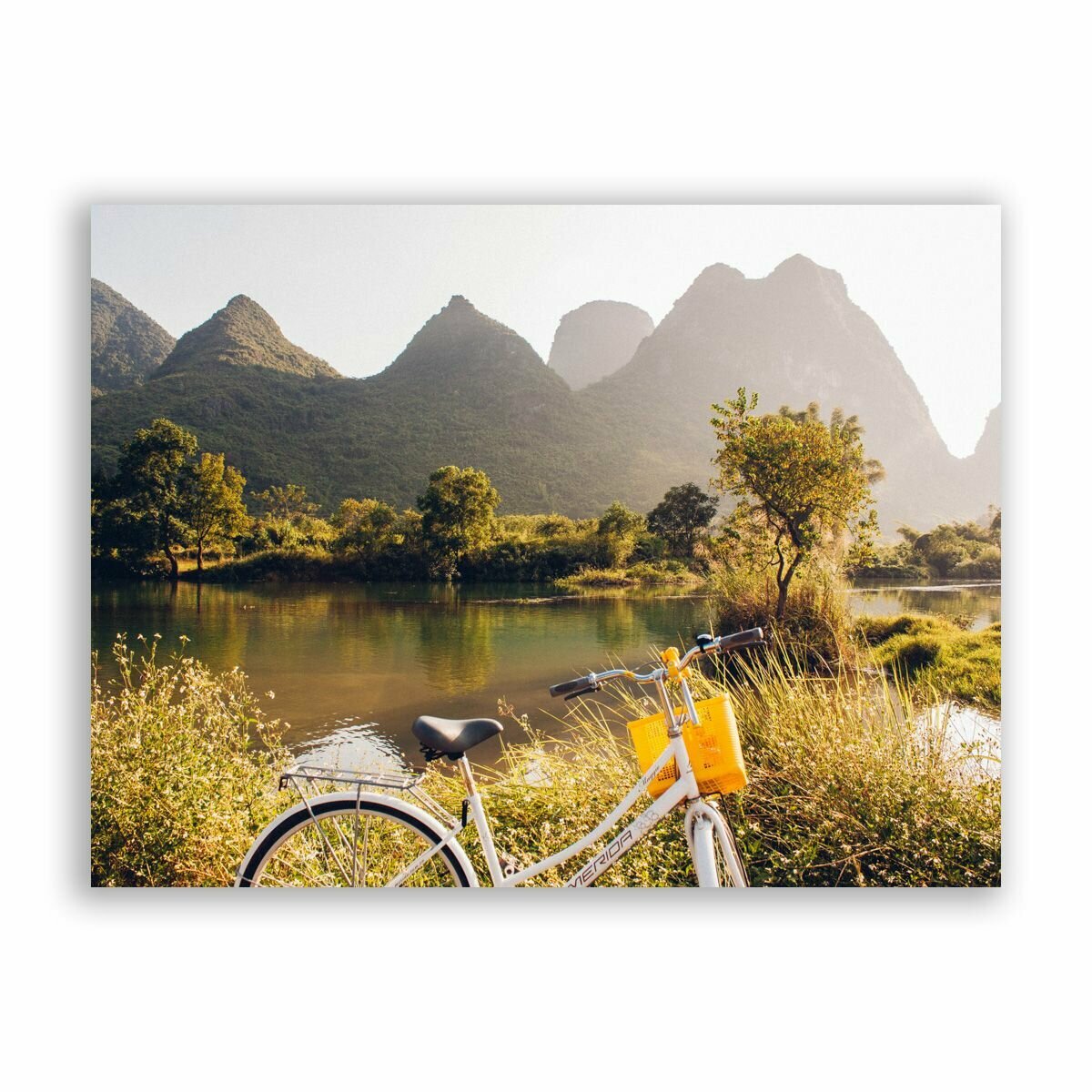 Постер, плакат на бумаге / Природа Китая - Велосипед / Размер 30 x 40 см