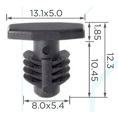 Клипса уплотнителя двери/капота/багажника (OEM: 864381R000) 775059