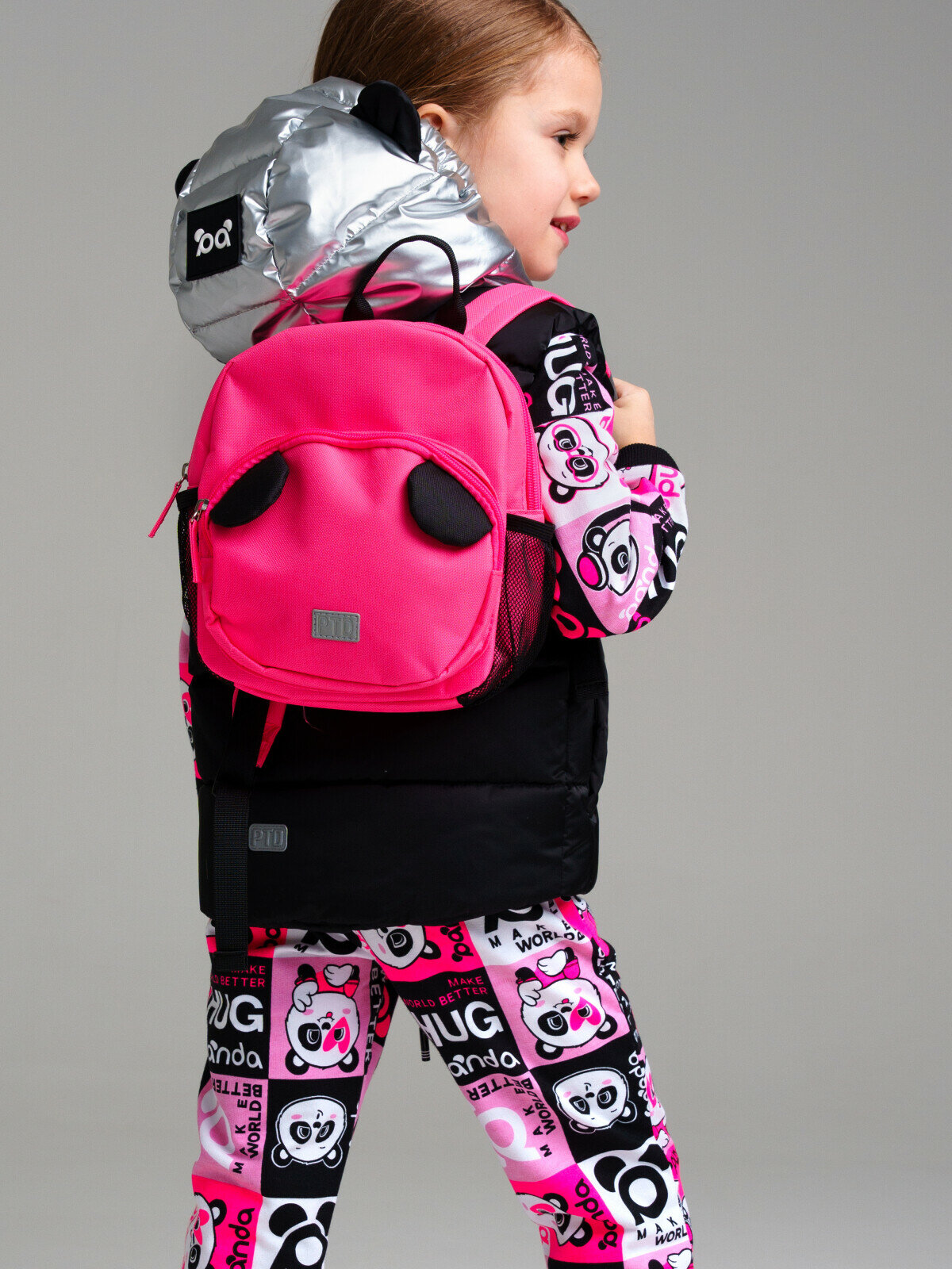 Рюкзак для девочки PlayToday, размер 21*20*8 см, черный