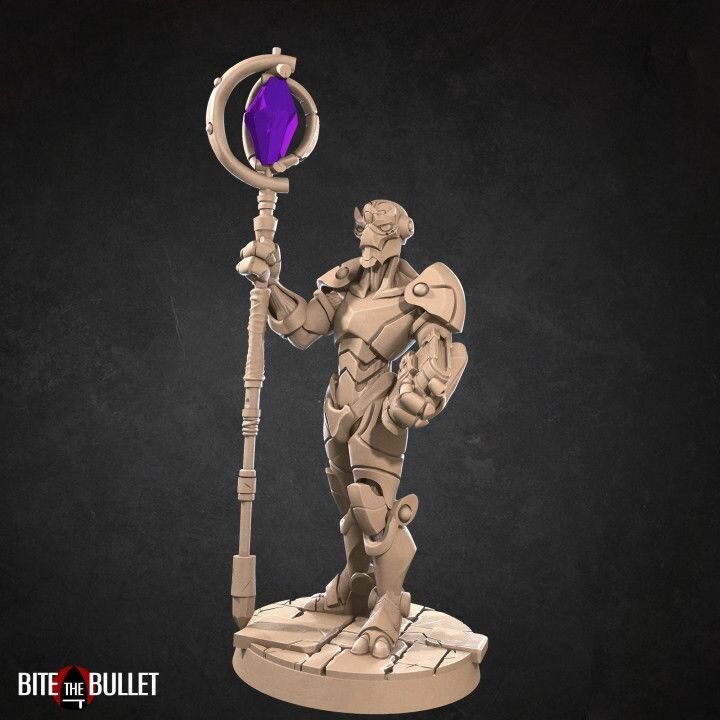 Миниатюра D&D "Кованный-чародей B" 32 мм (DnD, Dungeons & Dragons, ДнД, Подземелья и Драконы, Pathfinder)