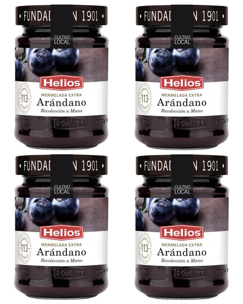 Конфитюр Helios из черники Extra 340 гр. - 4 шт.