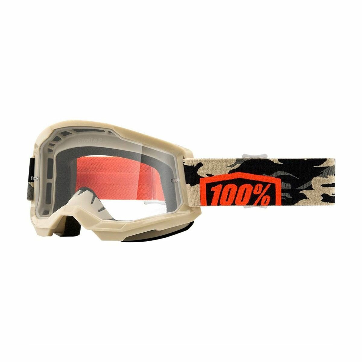 Мотоочки 100% Strata 2 Goggle Kombat / Clear Lens