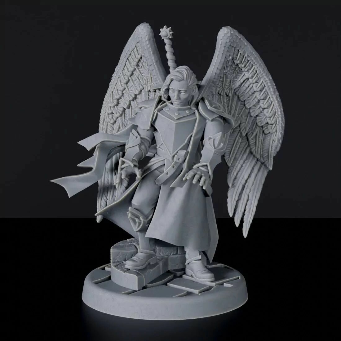 Миниатюра D&D 'Небесный паладин' масштаб 32 мм (DnD, Dungeons & Dragons, ДнД, Подземелья и Драконы, Pathfinder)