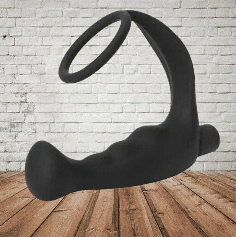 Вибратор Массажер простаты с кольцом Luxurious Silicone Anal Plug